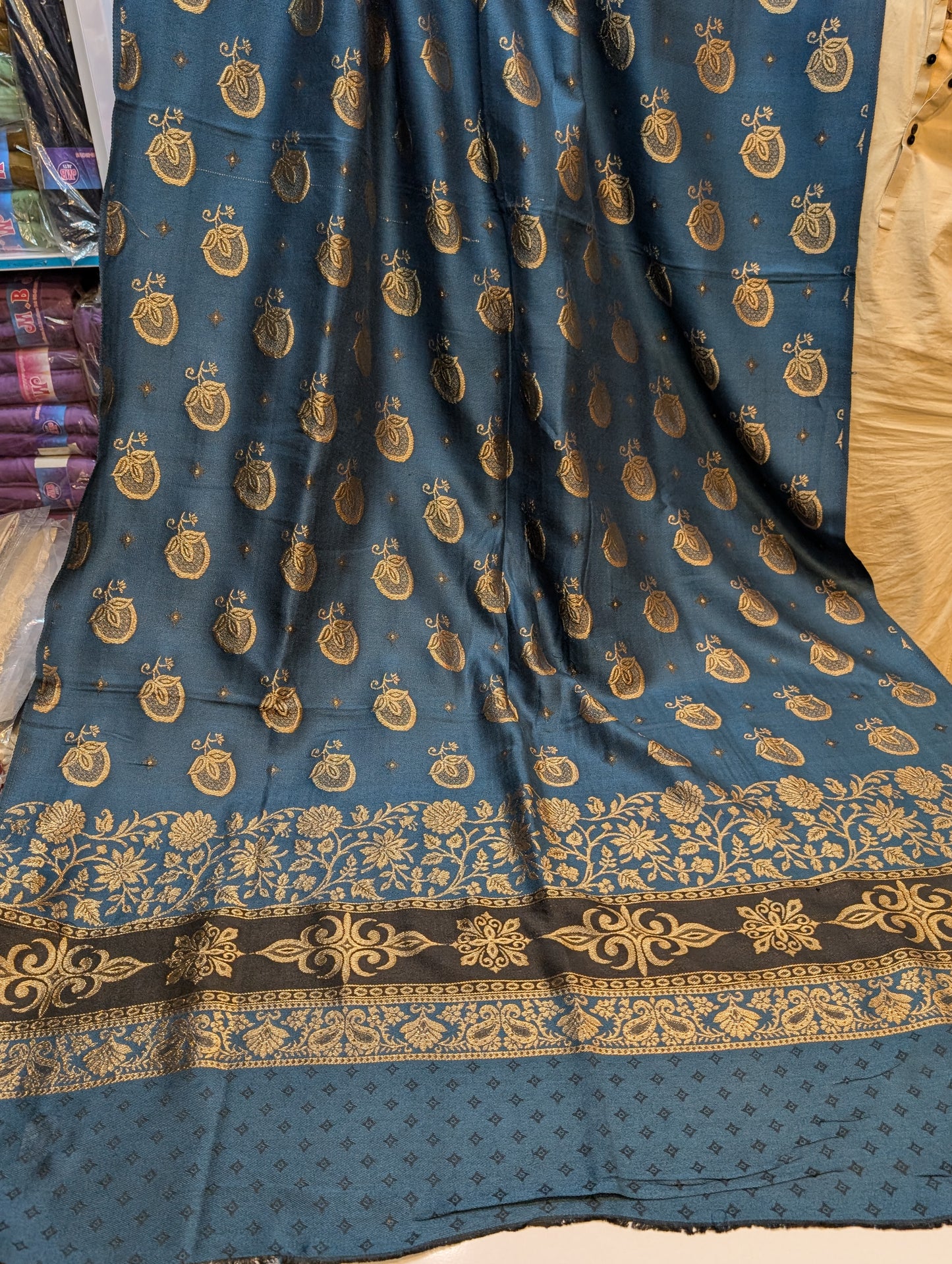 Pashmina Banarsi Shawl Full Length | Zinc – Handmade Pakistan
