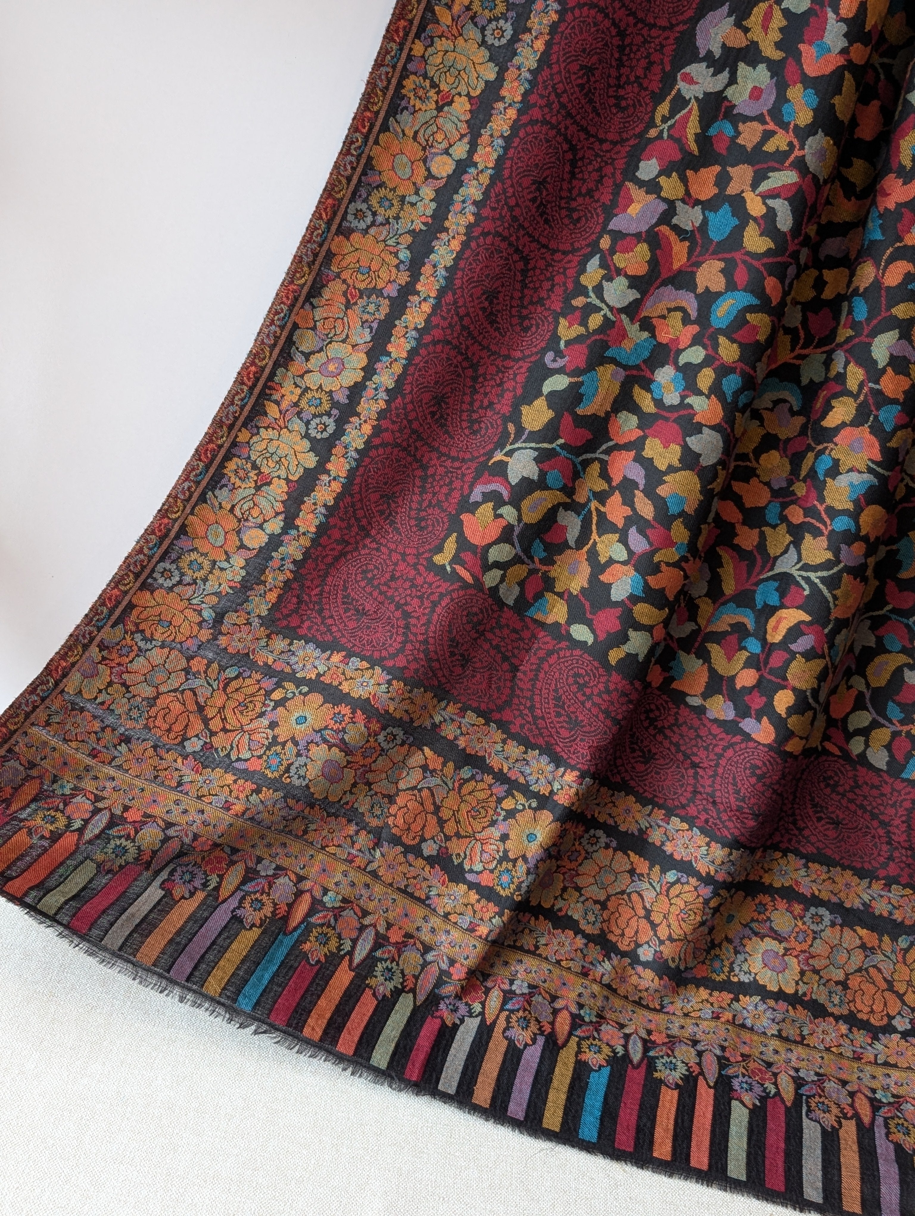 Kani Toosh Shawl Weaved Jamawar Shawl Made in Kashmir Full Size Shawl ...